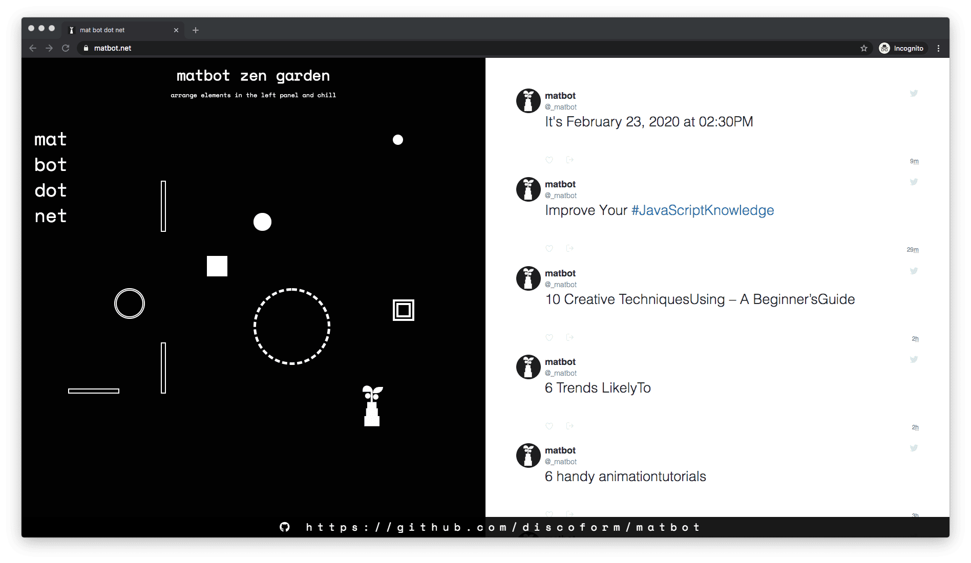 GitHub - discoform/matbot: Personal Twitter Bot with its own zen garden ...